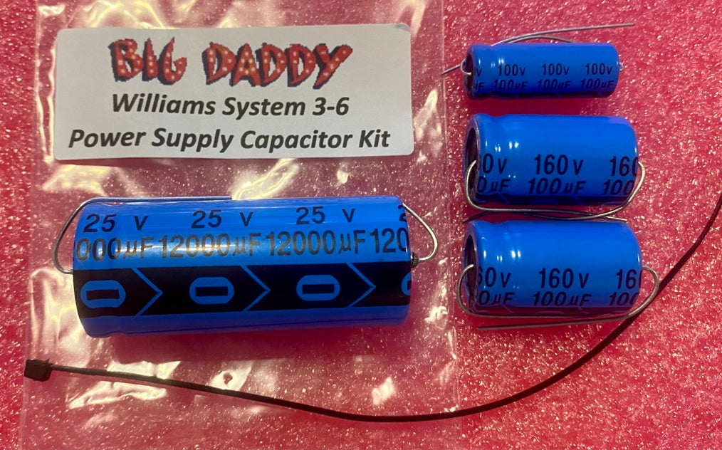 Williams System 3-6 Power Supply Capacitor Kit – Pinballs Plus