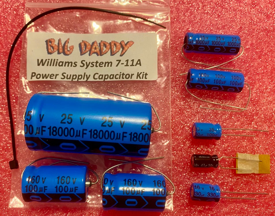 Williams System 7-11A Power Supply Capacitor Kit – Pinballs Plus